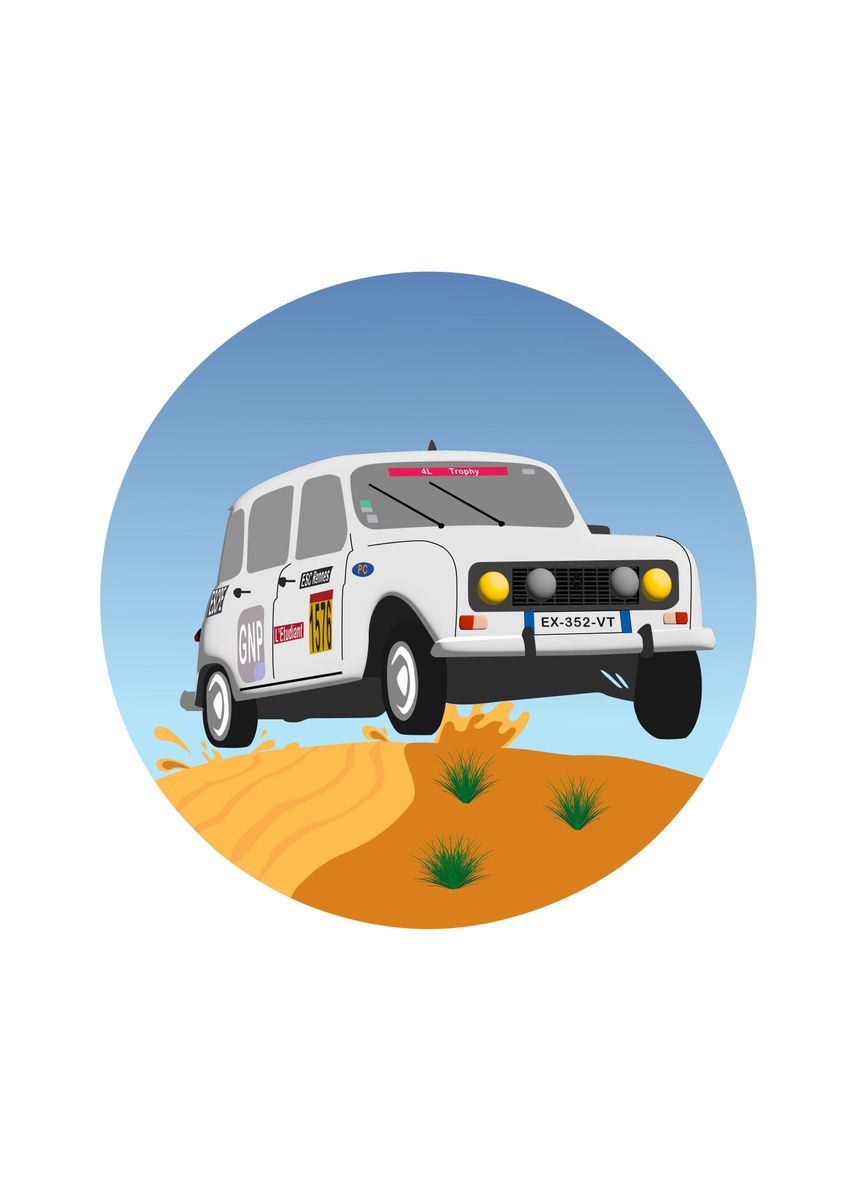 'Illustration 4L Trophy' Poster, picture, metal print, paint by ...