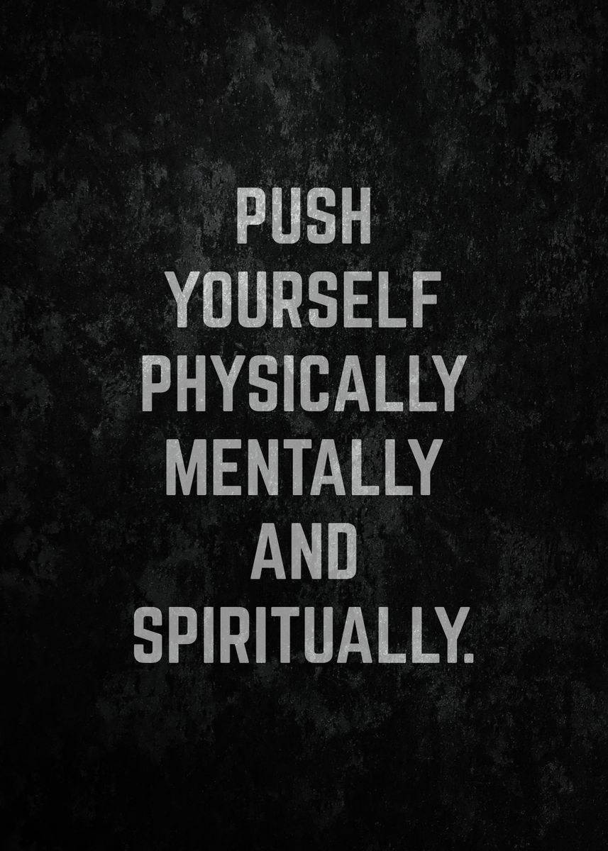 'Push Yourself' Poster, picture, metal print, paint by albran karan ...
