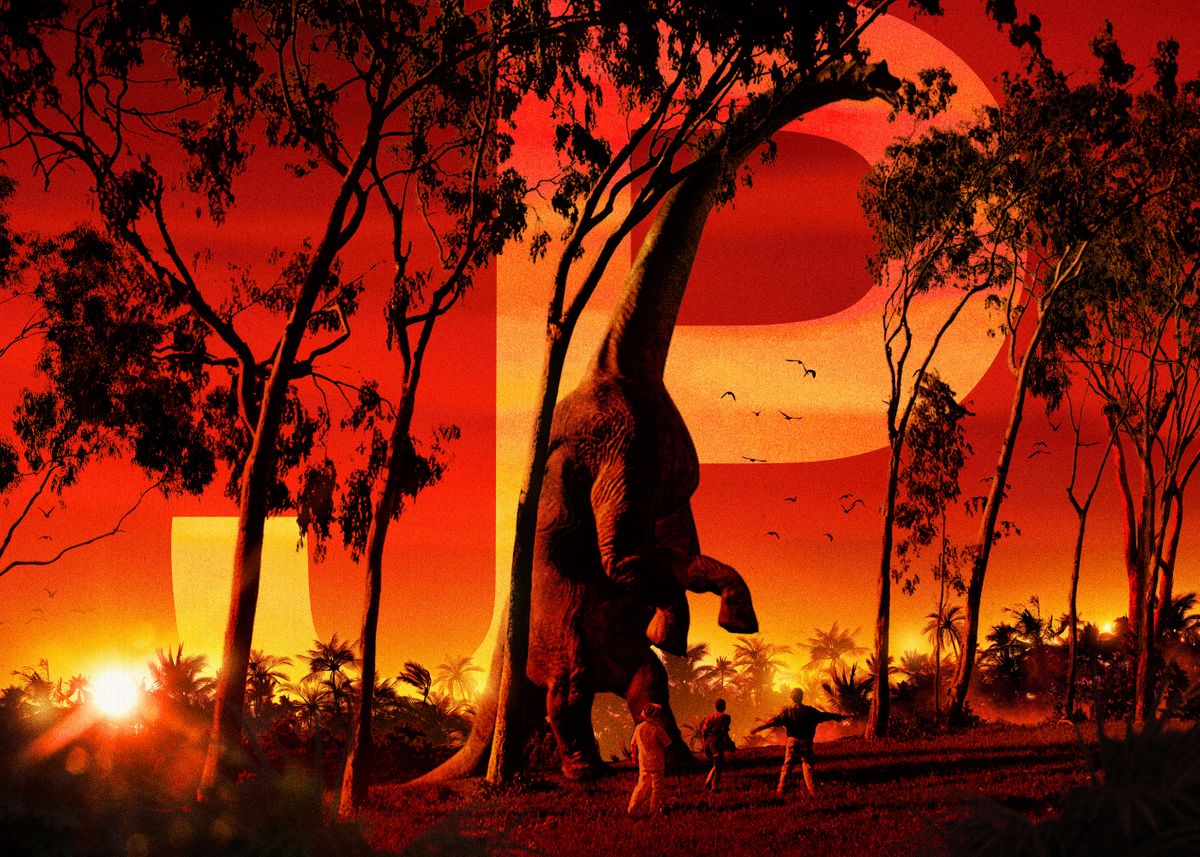 'Jurassic Park Sunset' Poster by Jurassic World | Displate