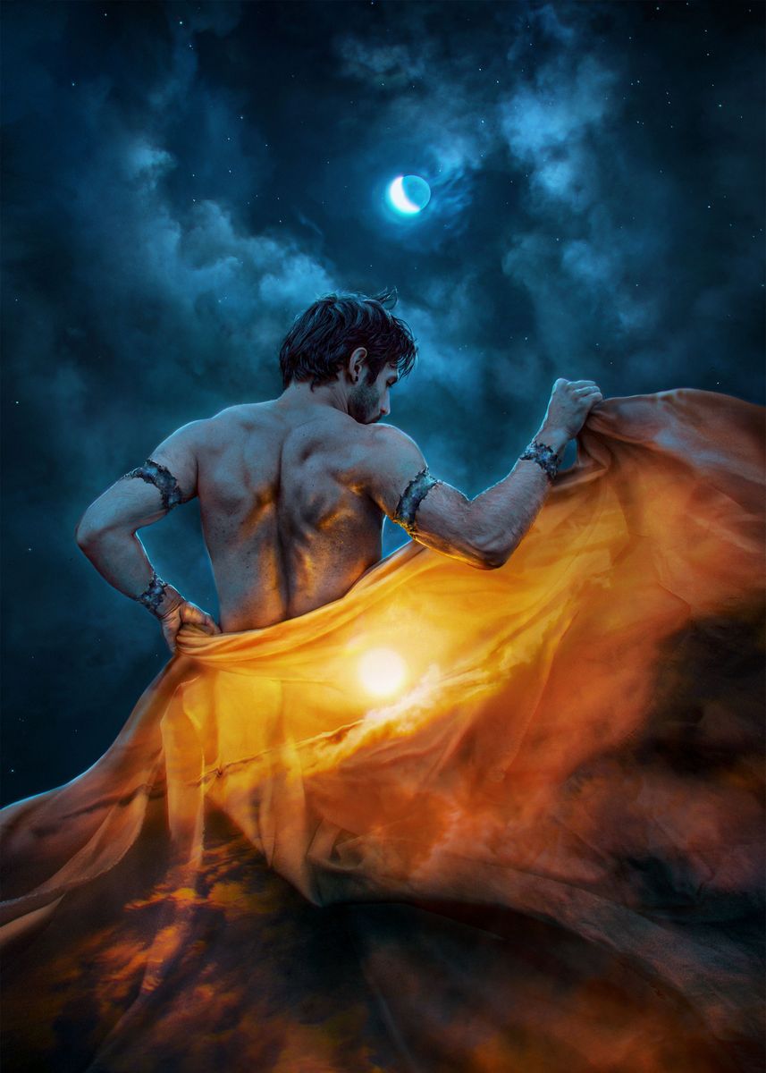 'Helios Sun God' Poster, picture, metal print, paint by Rosco Adrian ...