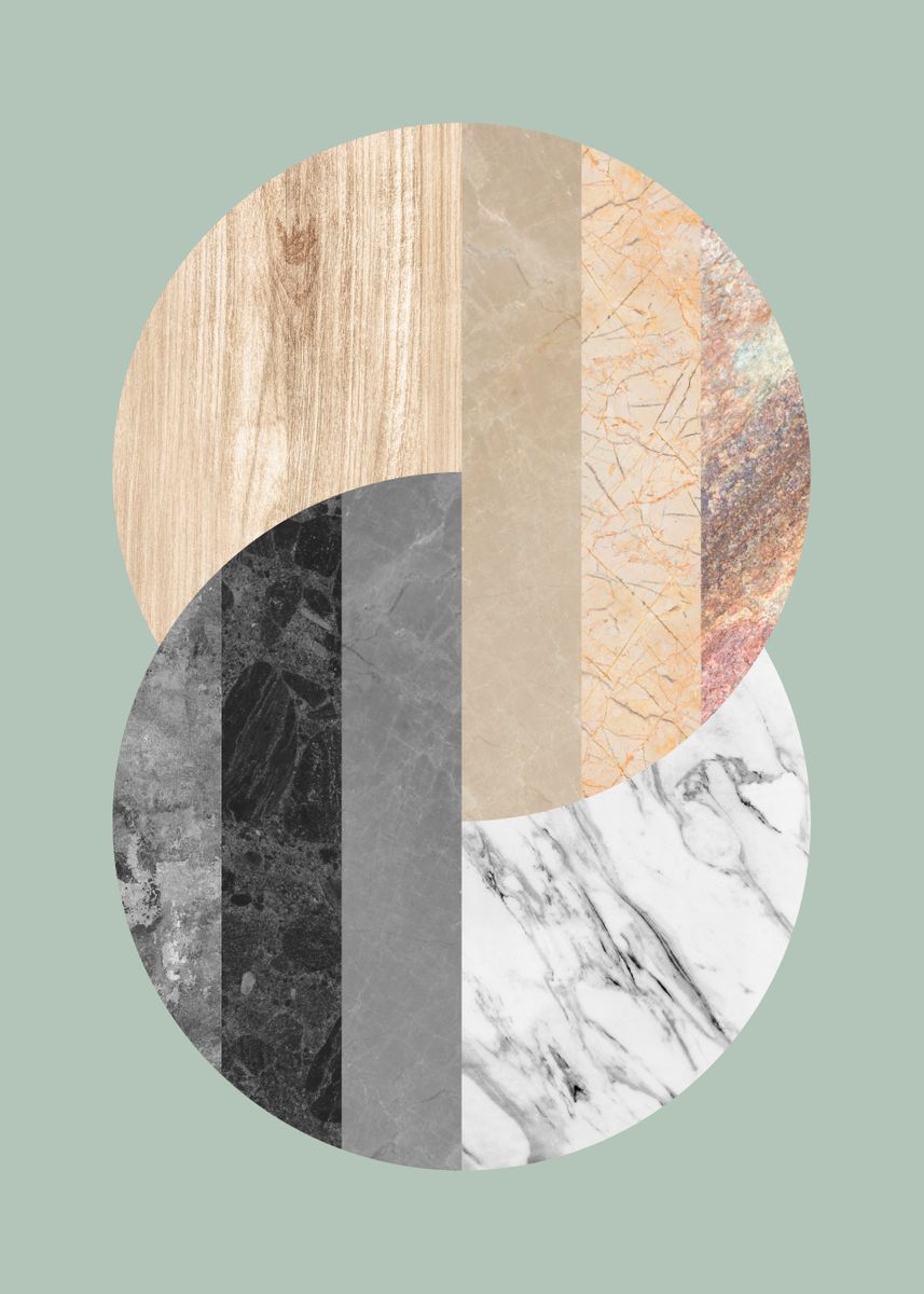 'Collage in polygons 6' Poster, picture, metal print, paint by Vitor ...