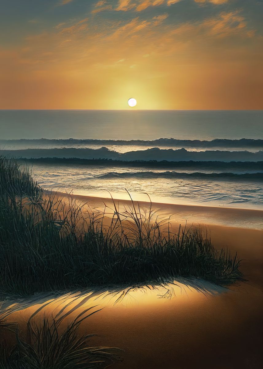 'Summer sunset' Poster, picture, metal print, paint by Mezma and ...