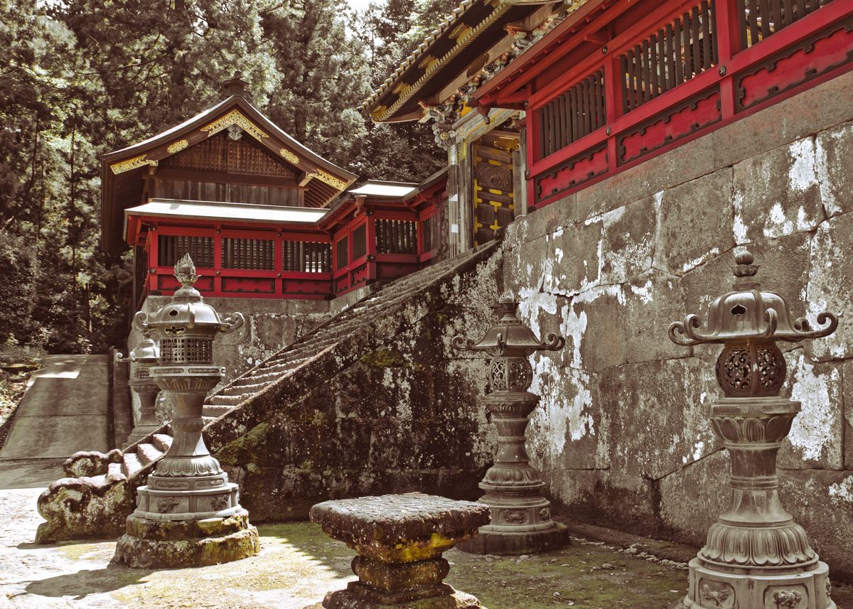 'Stone and Wood temple ' Poster by Dean Causevic | Displate