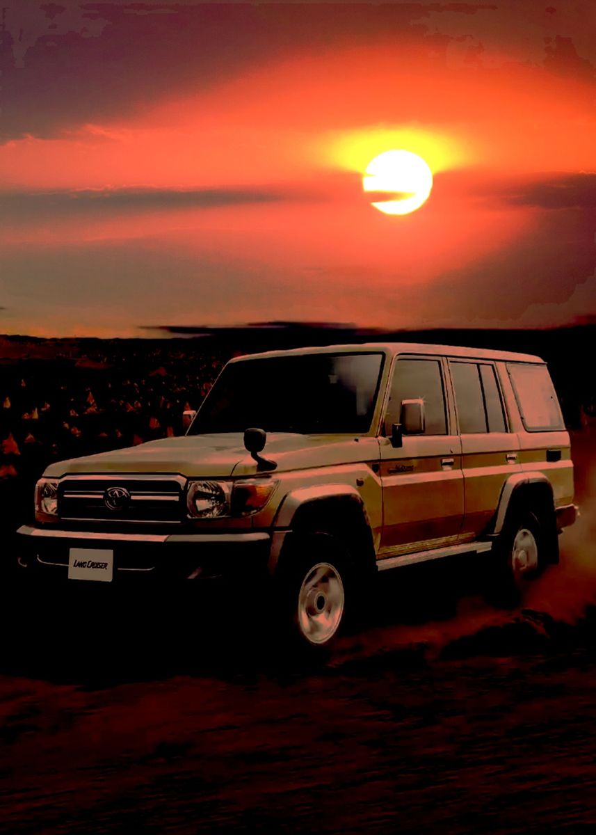 'Toyota Land Cruiser' Poster, picture, metal print, paint by Marcel Lee ...