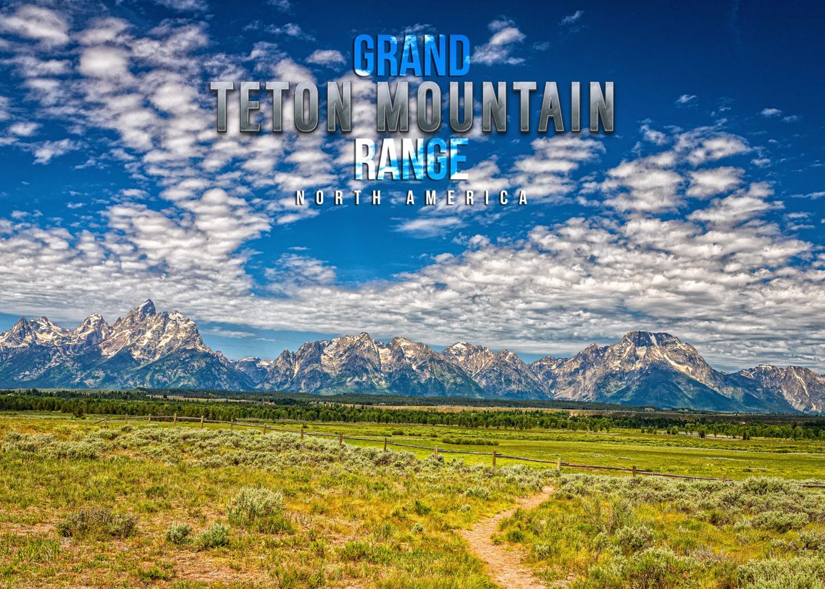 'Grand Teton Mountain Range' Poster by Gestalt Imagery | Displate
