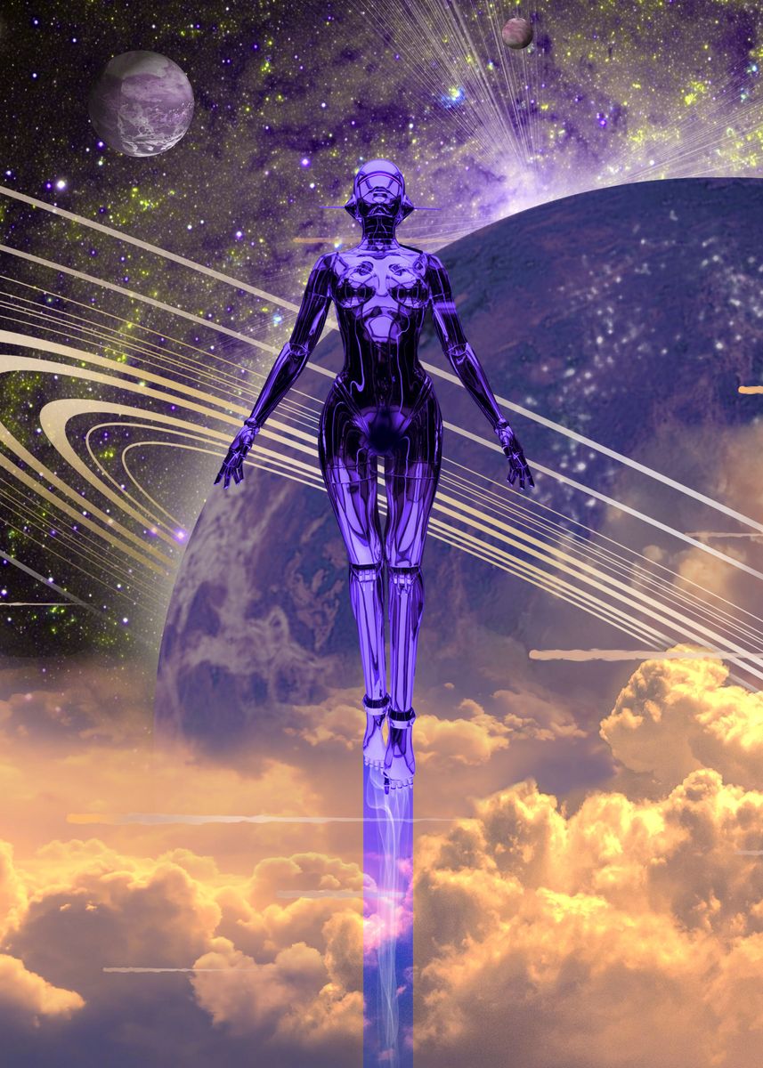 'Space Android ' Poster by David Loblaw | Displate