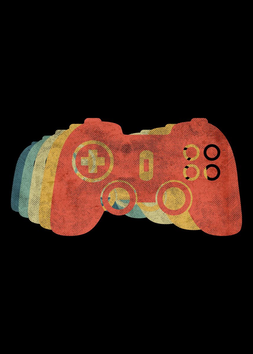 'Gaming Controller Video' Poster, picture, metal print, paint by El ...