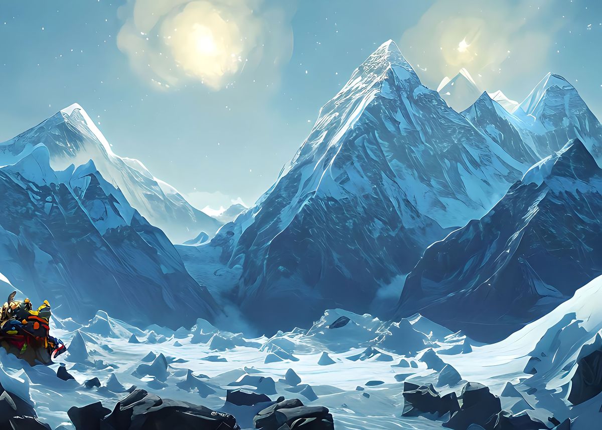 'Mt everest landscape' Poster by Alex Bayu | Displate