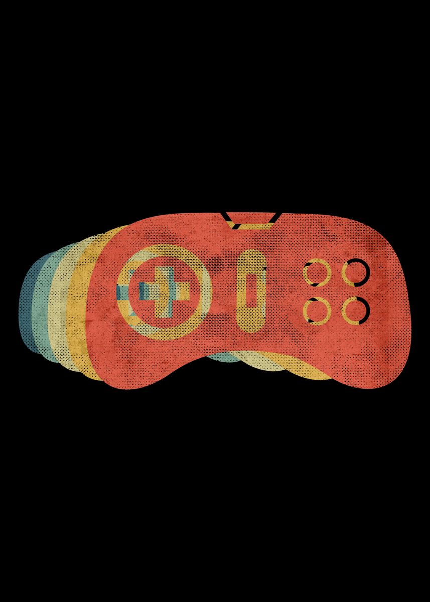 'Gamer Videogame Controller' Poster, picture, metal print, paint by El ...