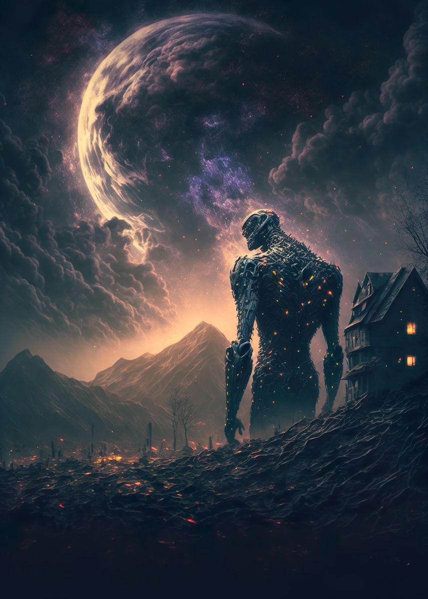 'Robot Apocalypse 2' Poster, picture, metal print, paint by Anxhela ...