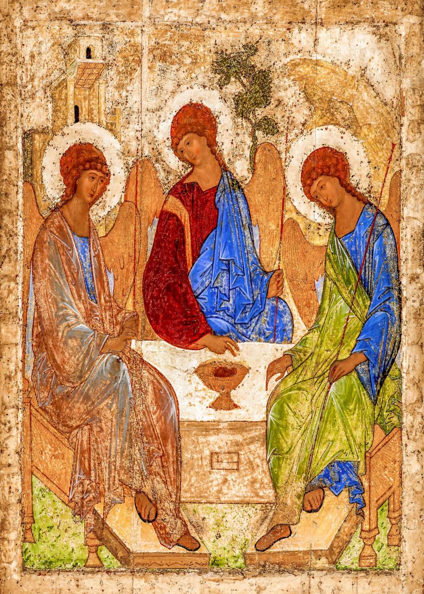 'Andrey Rublev Holy Trinity' Poster, picture, metal print, paint by ...