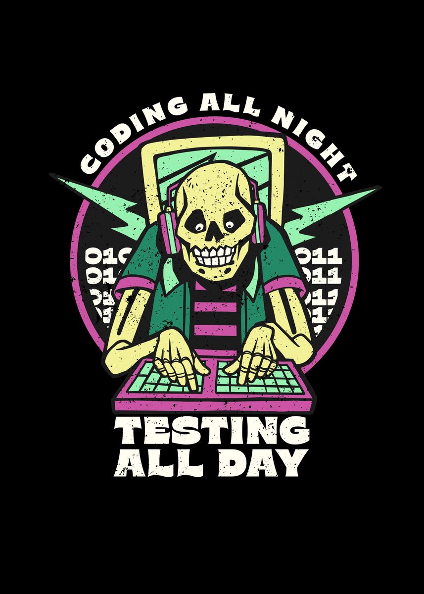 'Coding' Poster by Cool Till Death | Displate