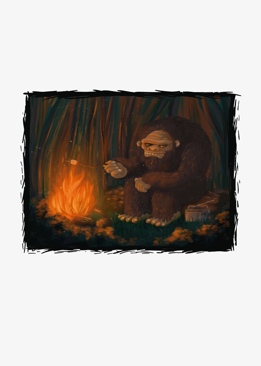 'Bigfoot' Poster, picture, metal print, paint by Cool Till Death | Displate