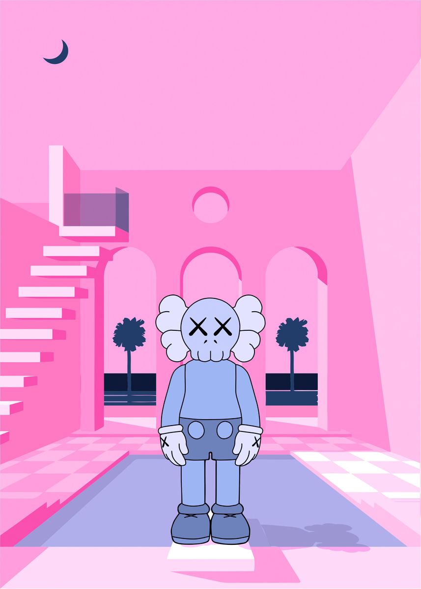 'swimming pool kaws' Poster, picture, metal print, paint by Pen Demic ...