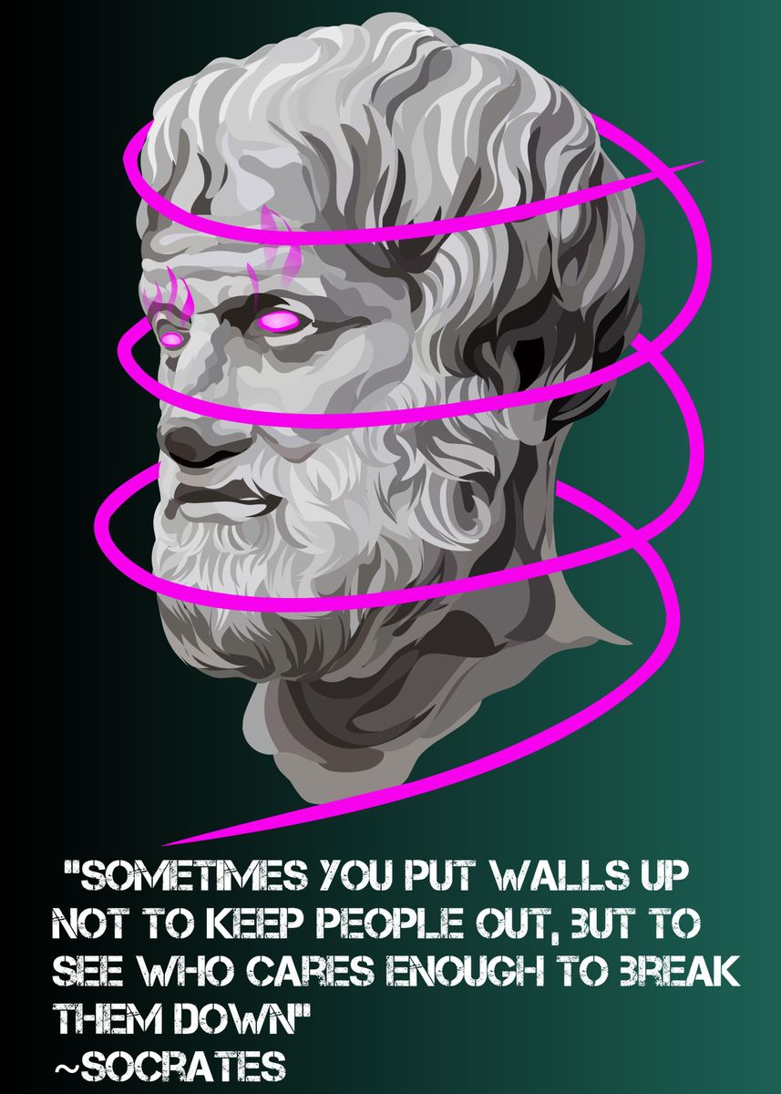 'Socrates quote' Poster, picture, metal print, paint by Angga widodo ...
