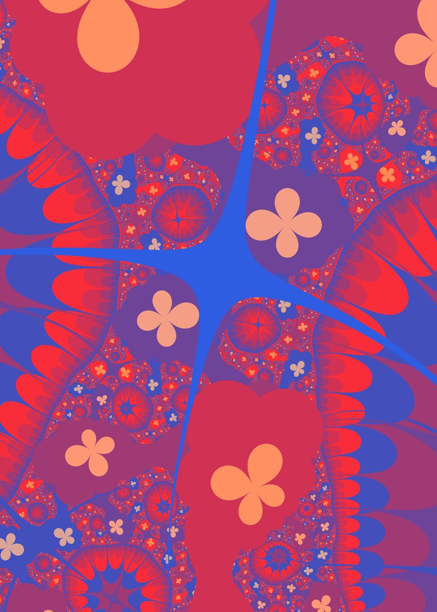 'Colorful Bold Fractal' Poster, picture, metal print, paint by Kaleiope ...