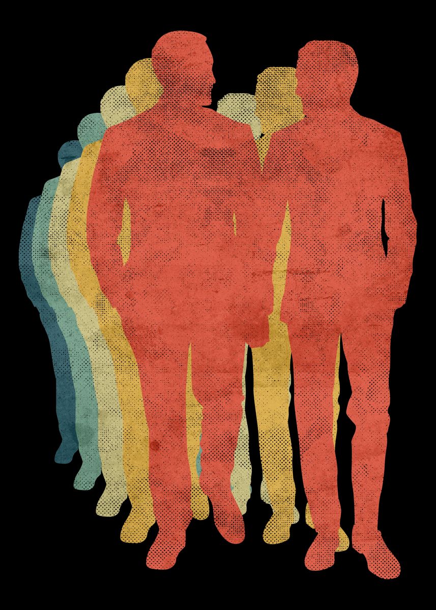 'Gay Men Romantic Holding' Poster, picture, metal print, paint by El ...