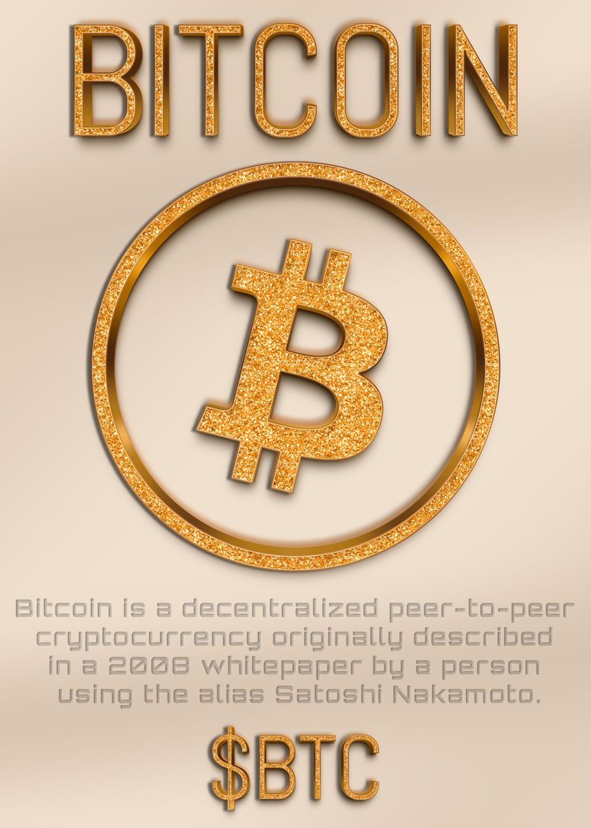 'Bitcoin' Poster by Cherney | Displate