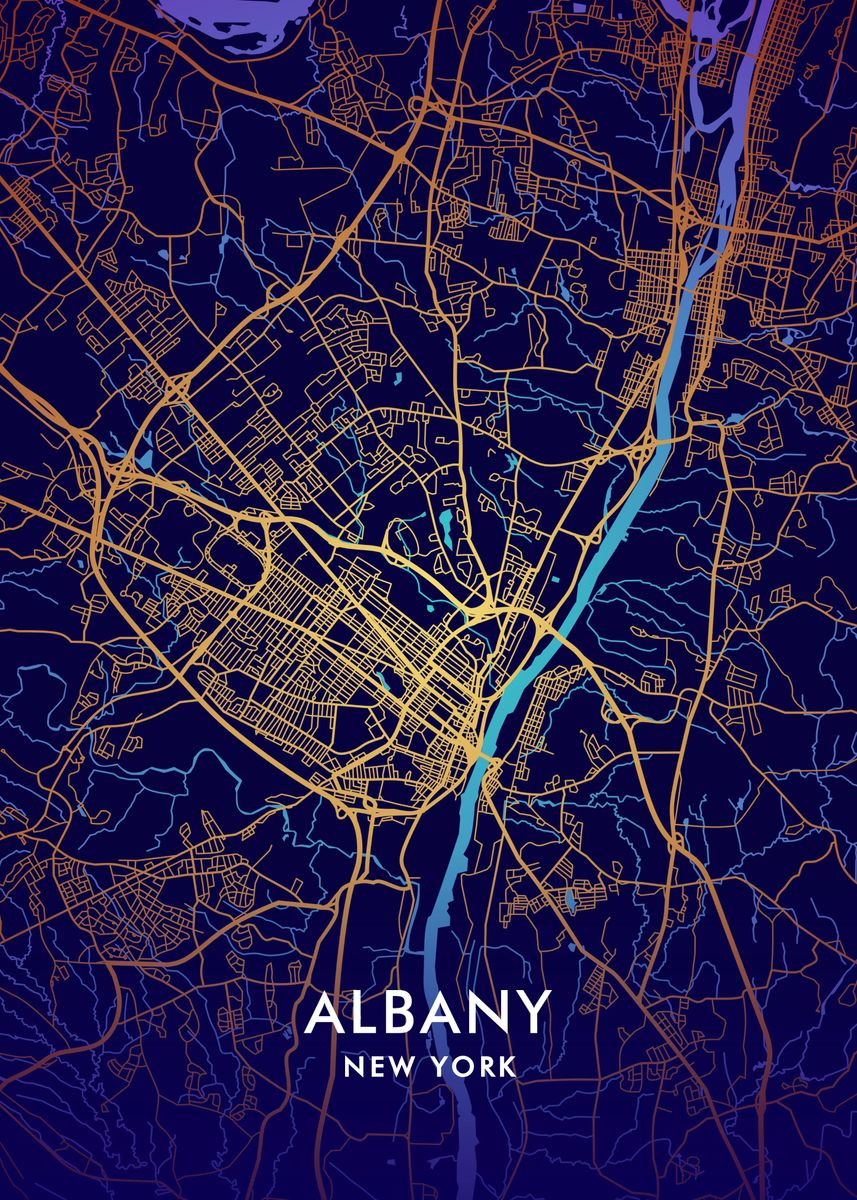 'Albany' Poster, picture, metal print, paint by Miracle Studio | Displate