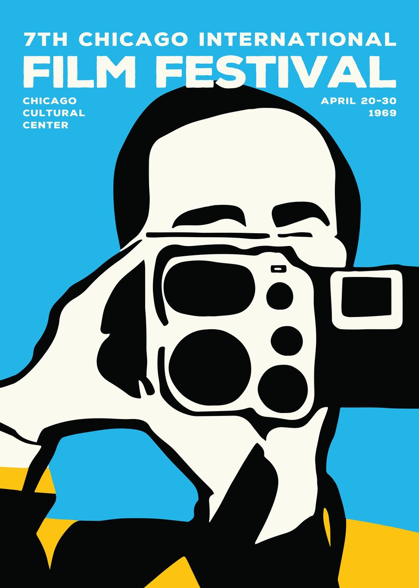 '7th Chicago Film Festival' Poster, picture, metal print, paint by BluePinkPanther | Displate