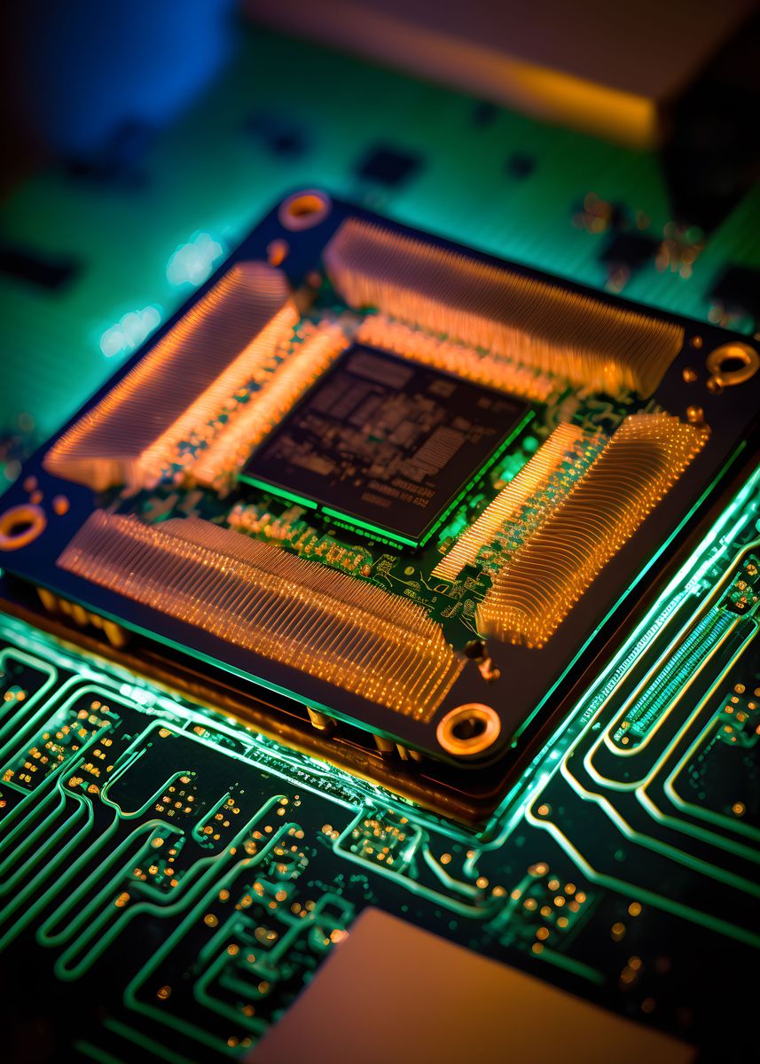 'Processor' Poster, picture, metal print, paint by David Godbehere ...