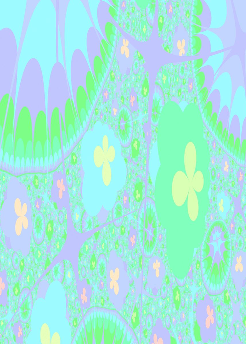 'Bright Colorful Fractal' Poster, picture, metal print, paint by ...