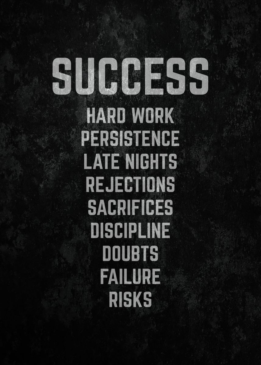 'Success' Poster, picture, metal print, paint by albran karan | Displate