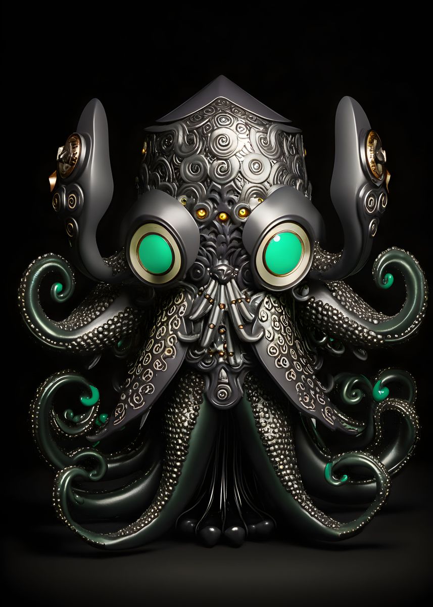 'Cthulhu Toy' Poster, picture, metal print, paint by Black Eyed | Displate
