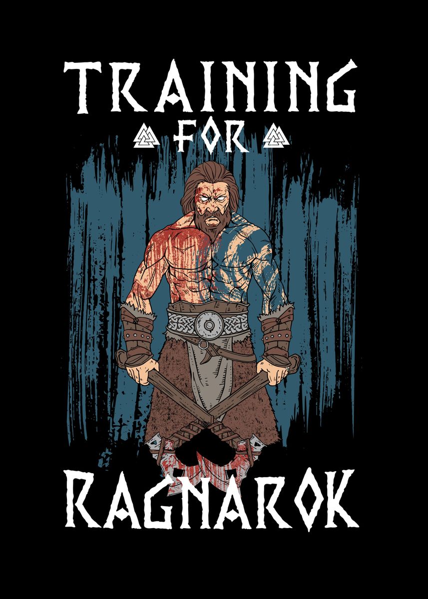 'Training for Ragnarok' Poster, picture, metal print, paint by biNutz ...