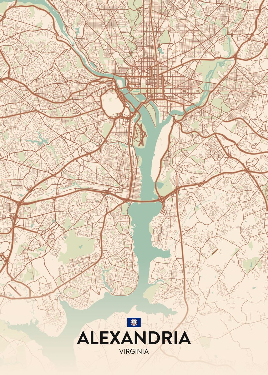 'Alexandria VA' Poster, picture, metal print, paint by IMR Designs ...