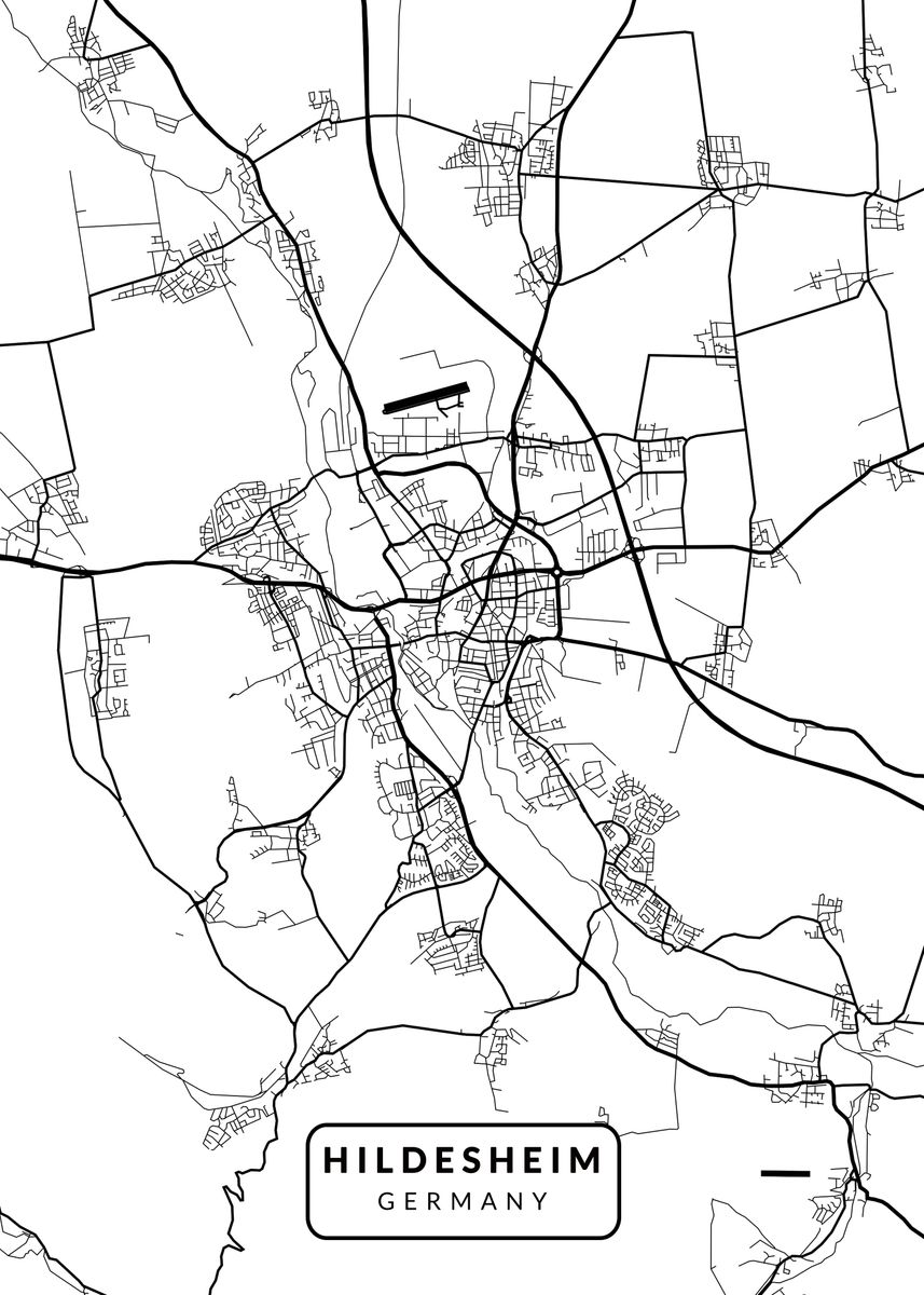 'Hidesheim City Map' Poster by Raka Halilintar | Displate