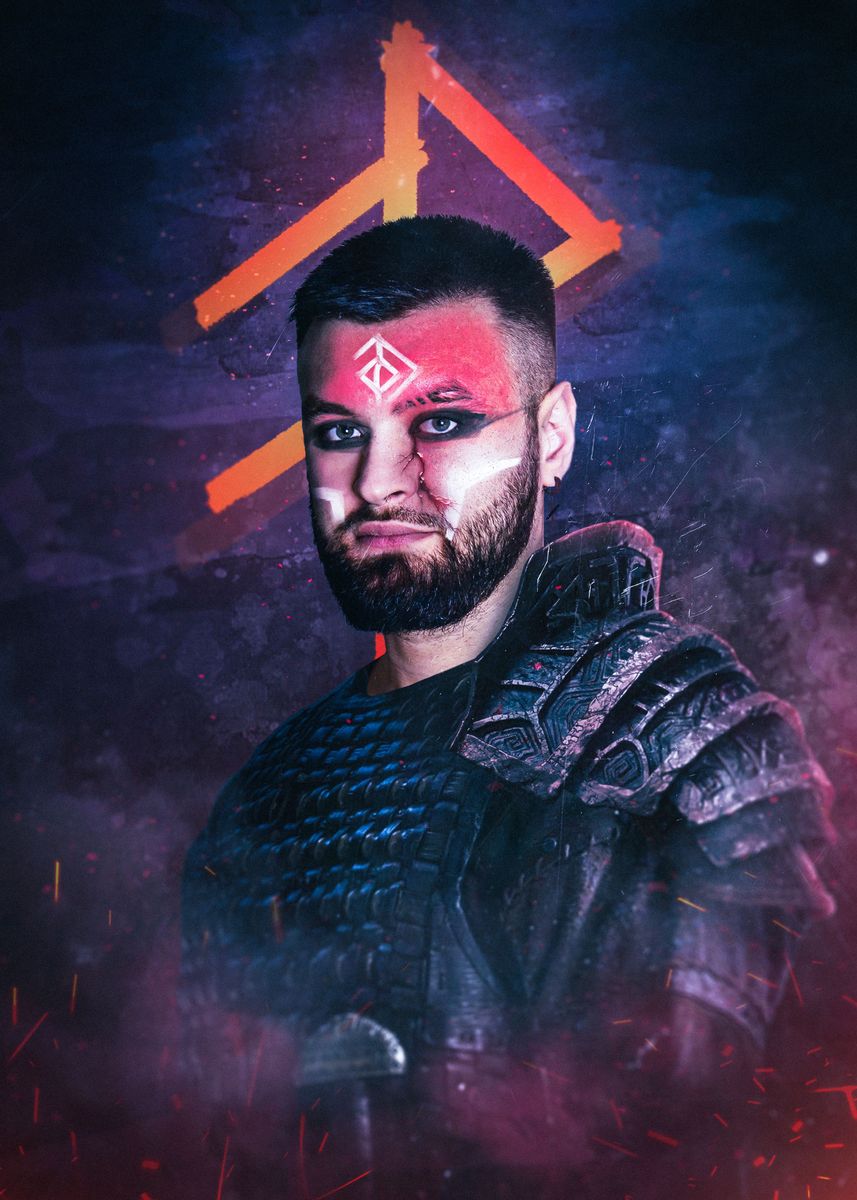 'Halvard' Poster, picture, metal print, paint by snazzoid | Displate