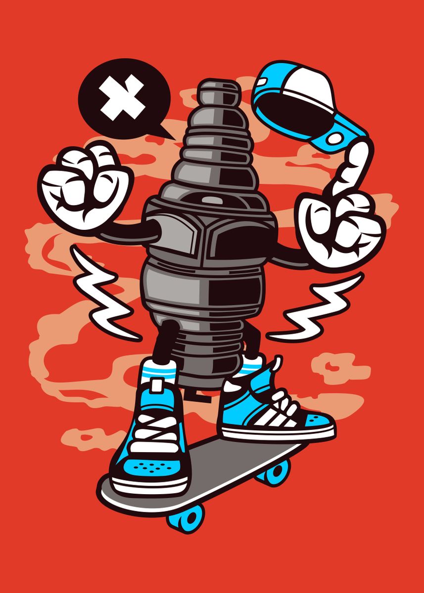 'Cartoon Illustration 53' Poster, picture, metal print, paint by Aloke ...