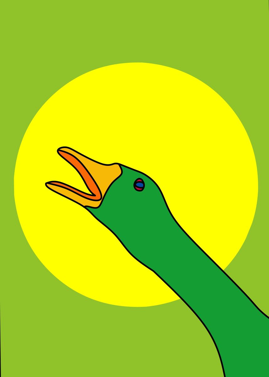 'duck animal paint' Poster, picture, metal print, paint by Mshel Tyan ...