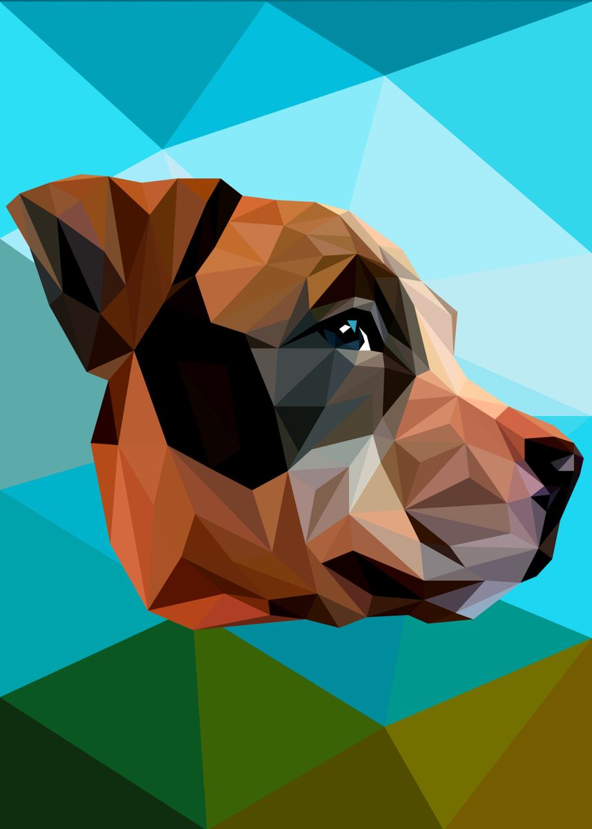 'Dog' Poster, picture, metal print, paint by toan nguyen | Displate