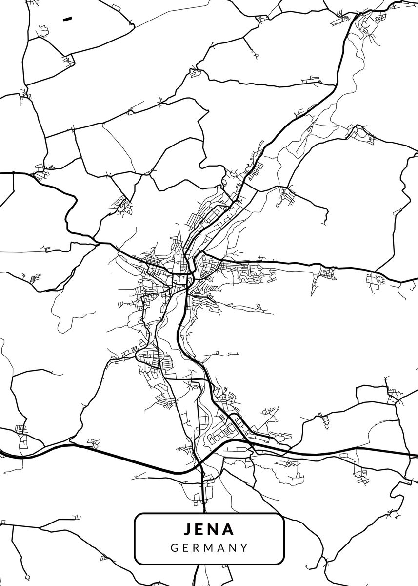 'Jena Germany City' Poster, picture, metal print, paint by Raka ...