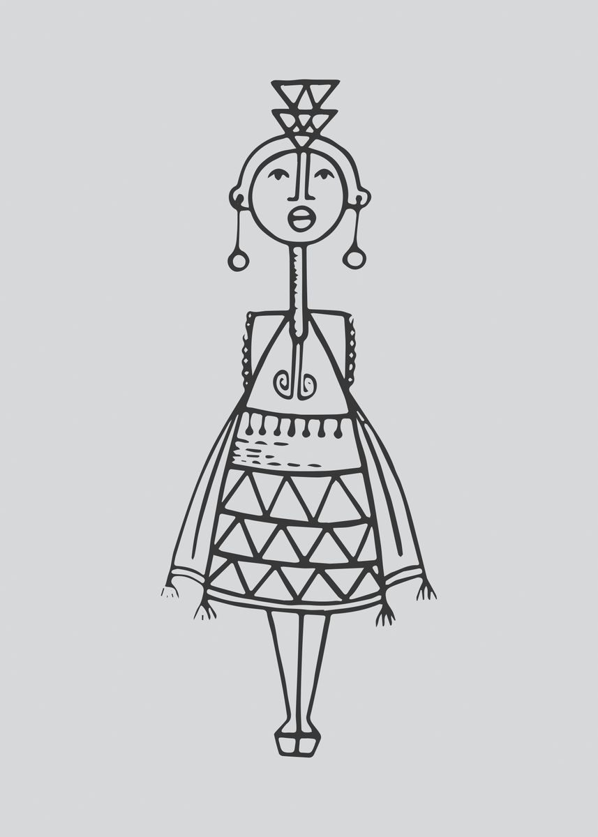 'Indian Tribal Women Art' Poster, picture, metal print, paint by Design ...