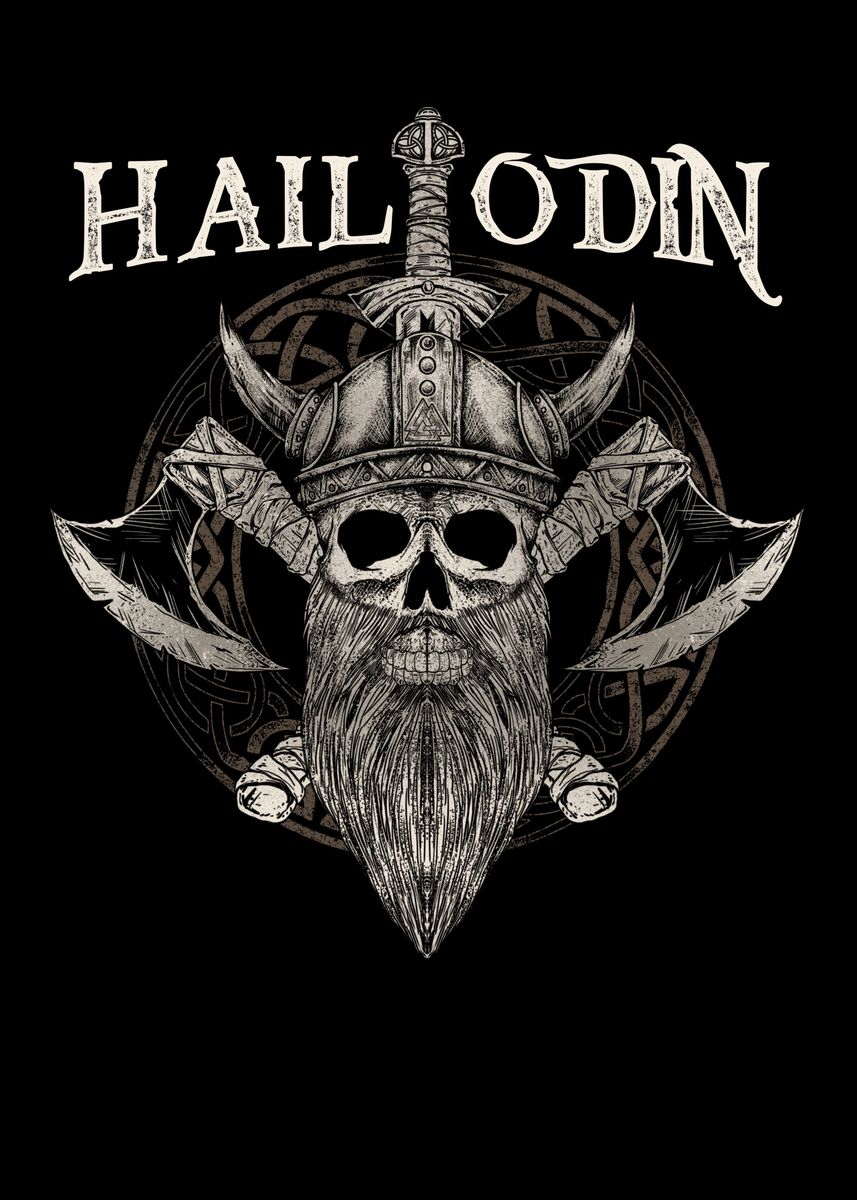 'Hail Odin Viking Valhalla' Poster by biNutz | Displate