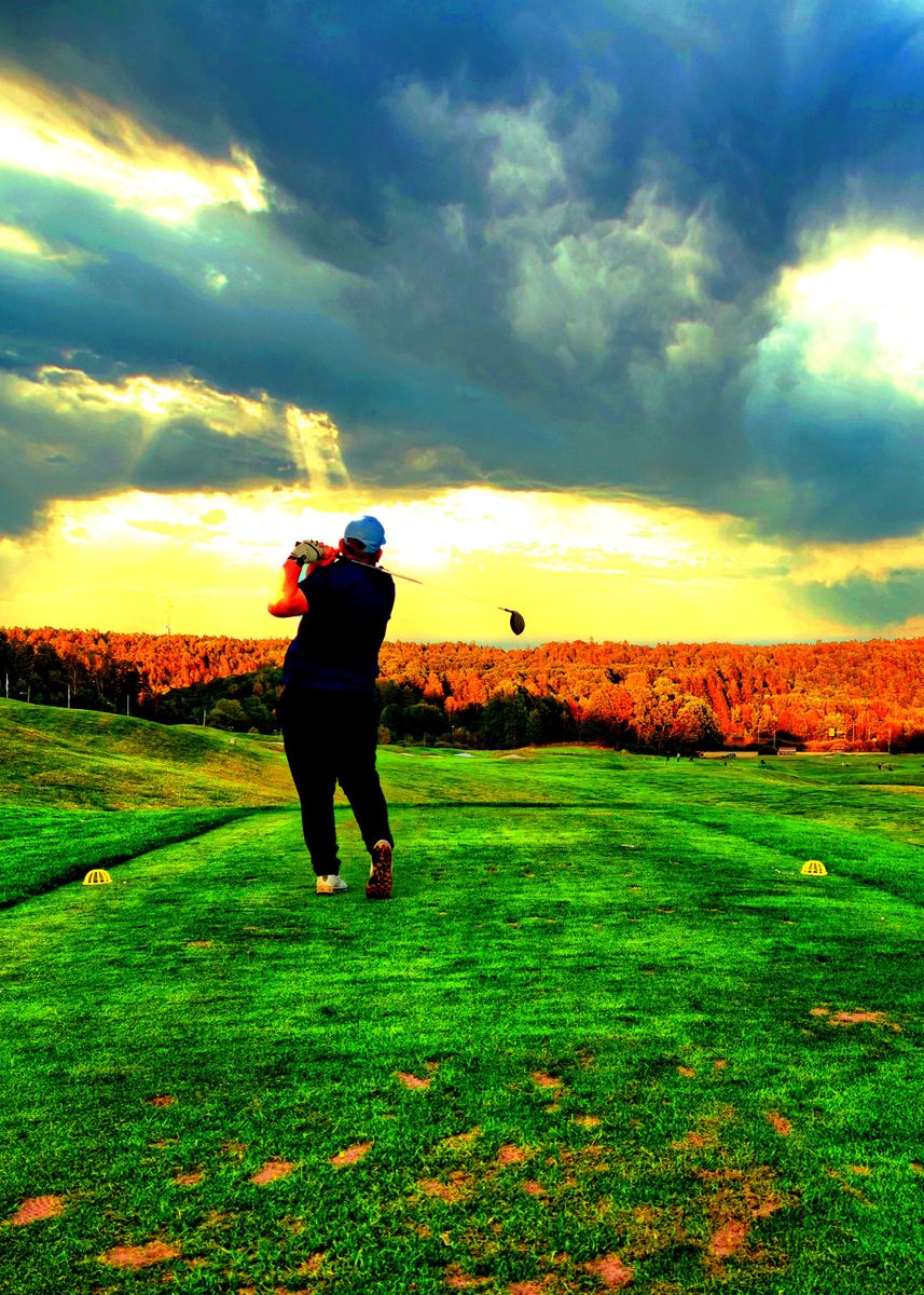 'Golf' Poster, picture, metal print, paint by Jack Far | Displate