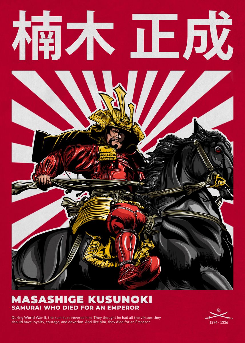 'Masashige Kusunoki' Poster by denvector | Displate