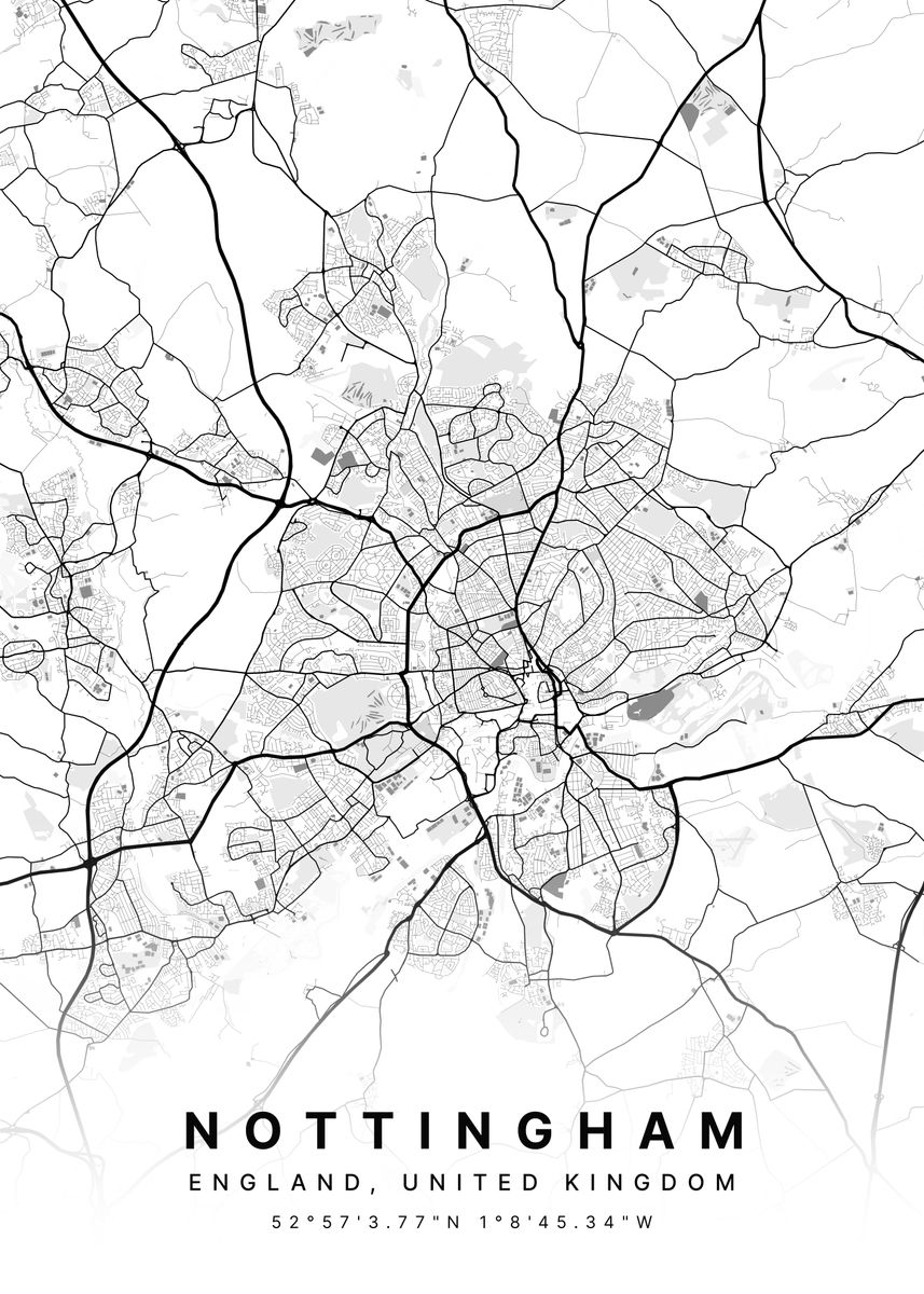 'Nottingham England' Poster, picture, metal print, paint by Kemi Solaja ...