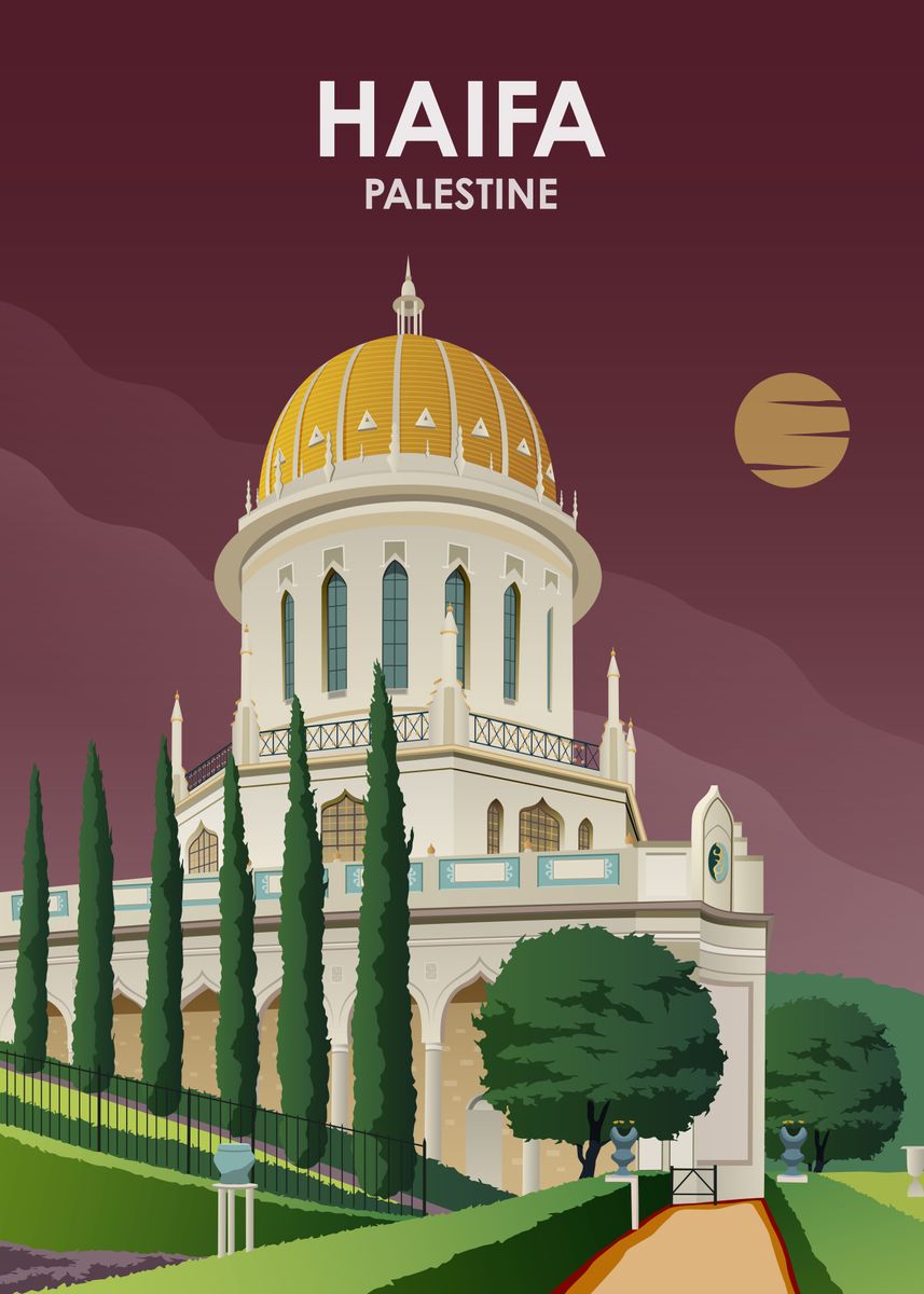 'Haifa Palestine Design Art' Poster, picture, metal print, paint by ...