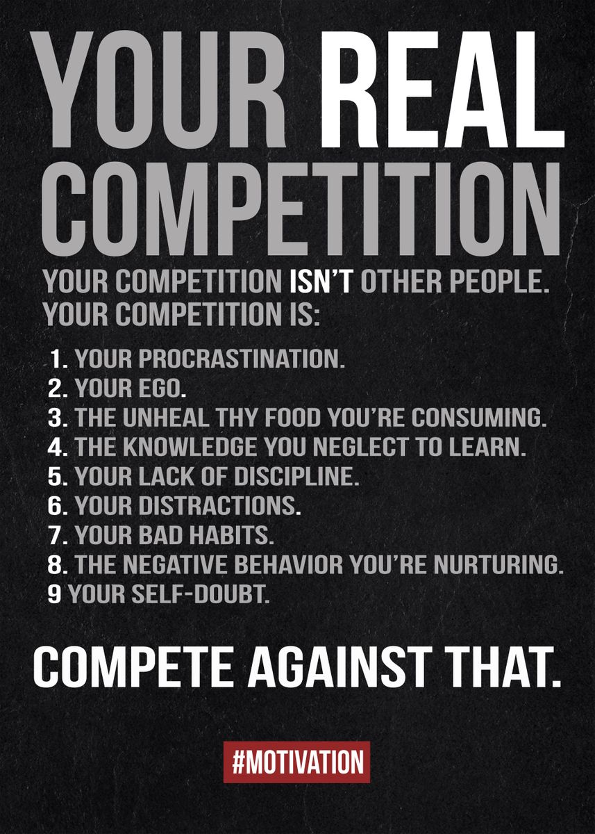 'your real competition' Poster, picture, metal print, paint by Muerller ...