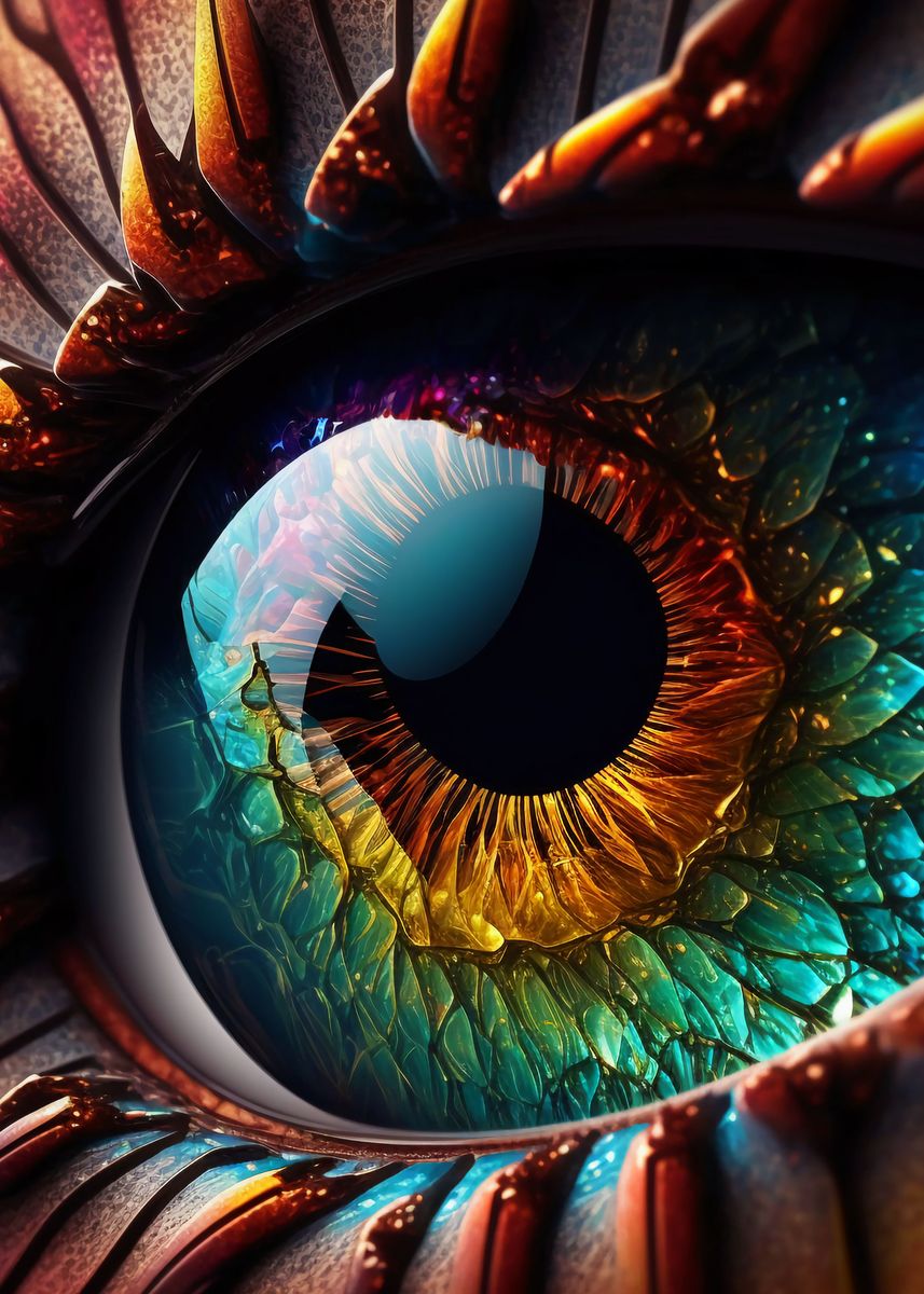 'Alien eye' Poster, picture, metal print, paint by Oleksandr Kovalov ...