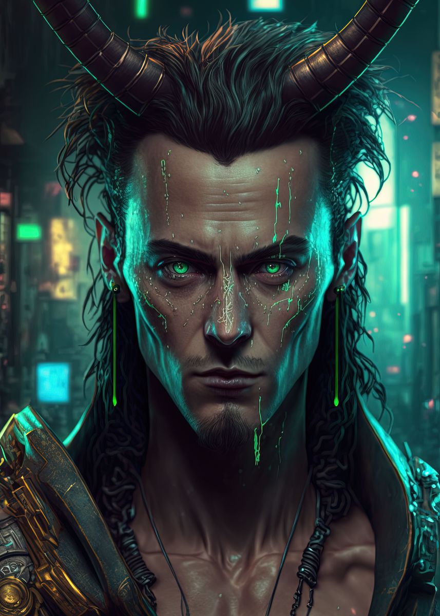 'Cyberpunk Loki' Poster, picture, metal print, paint by Sunrise Game ...