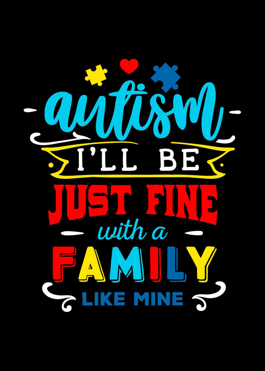 'Autism family' Poster, picture, metal print, paint by Juliana RW ...