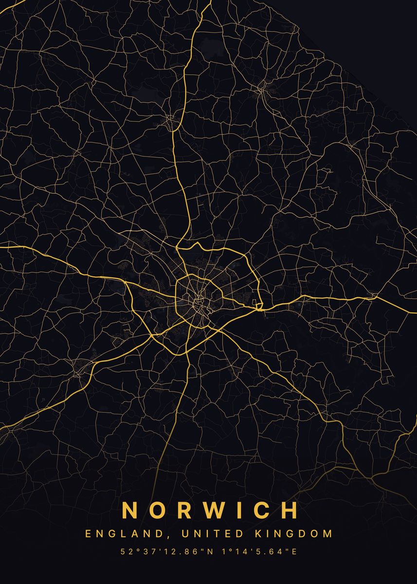 'Norwich England' Poster by Kemi Solaja | Displate