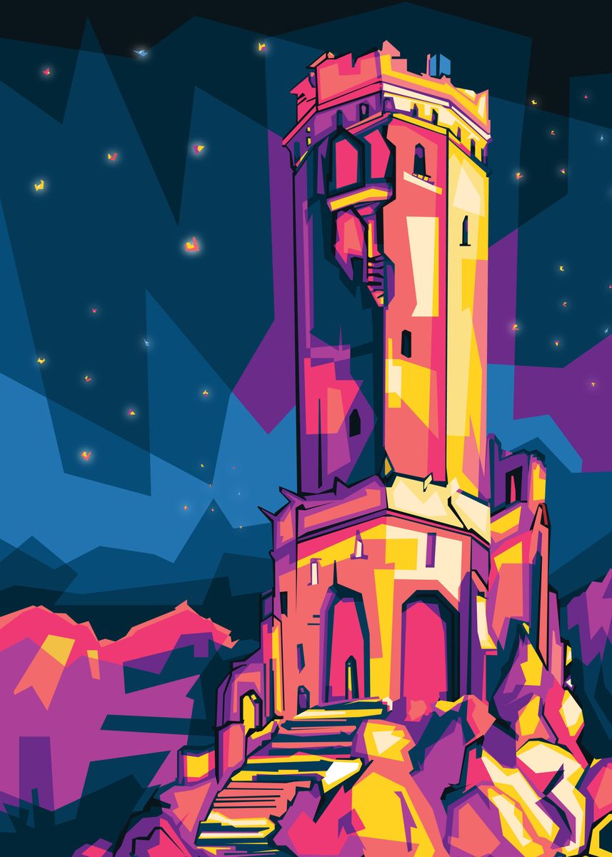 'Fantasy Castle glow' Poster, picture, metal print, paint by Wahyu ...