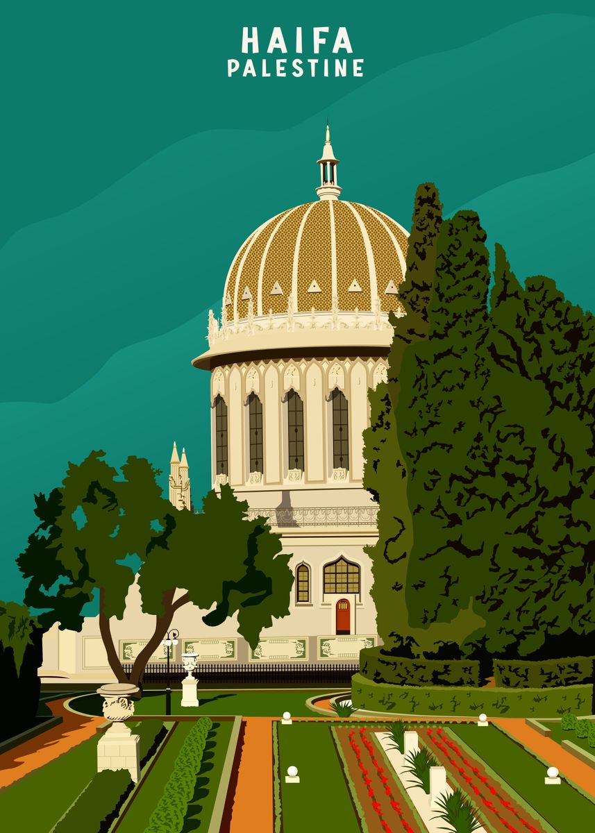 'Haifa Palestine Desing Art' Poster, picture, metal print, paint by ...