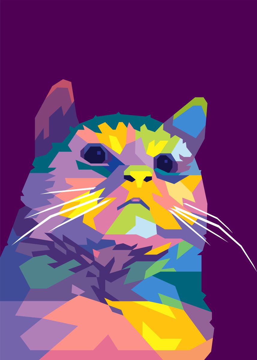 'pathetic cat meme' Poster, picture, metal print, paint by New Trending ...